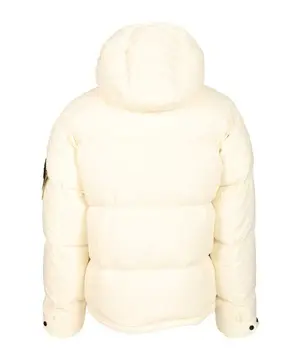 Stone Island Drawstring Hooded Puffer Jacket - Ivory