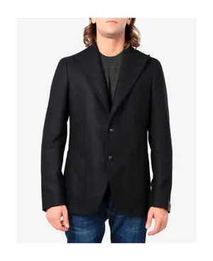 Tagliatore Logo Single-breasted Blazer - Black