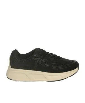 FESSURA Logo Lace-up Sneakers With Mesh Design - Black