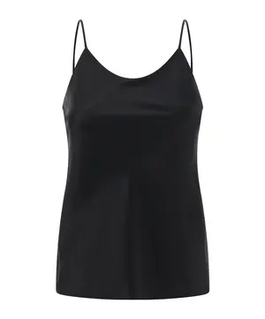 Max Mara Silk Satin Top - Black