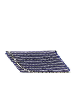 Kara Embellished Parallelogram Clutch Bag - Gray