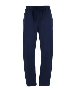 SEMICOUTURE Buddy Drawstring Waist Pants - Blue