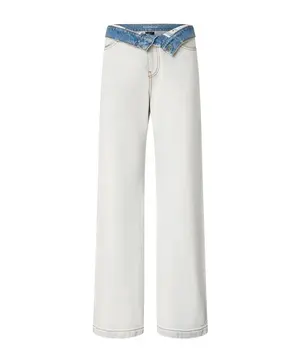 Pinko Wanda Wide-leg Jeans With Rolled Hem