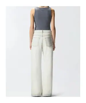 Pinko Wanda Wide-leg Jeans With Rolled Hem