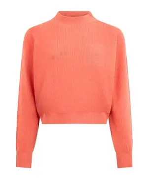 Peserico Cropped High Neck Knitted Sweater - Pink