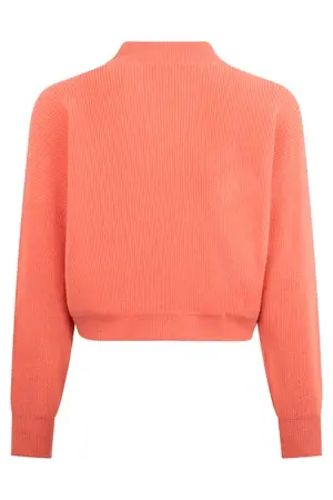 Peserico Cropped High Neck Knitted Sweater - Pink