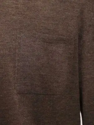 Acne Studios Logo Patch Crewneck Jumper - Walnut Brown