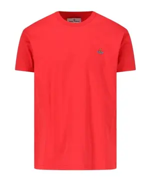 VIVIENNE WESTWOOD Logo Embroidered Crewneck T-shirt - Red