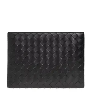 Bottega Veneta Intrecciato Small Clutch Bag - Black