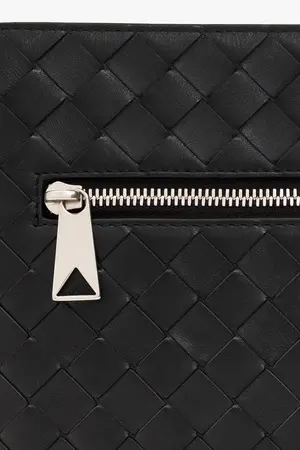 Bottega Veneta Intrecciato Small Clutch Bag - Black