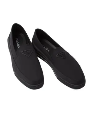 Prada Nylon Slip-on Sneakers - Black