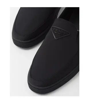 Prada Nylon Slip-on Sneakers - Black