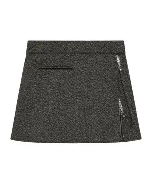 COURREGES Zipped Caviar Mini Skirt - Black