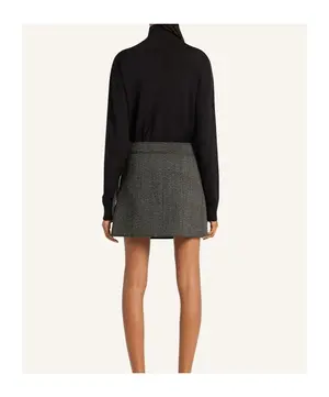 COURREGES Zipped Caviar Mini Skirt - Black