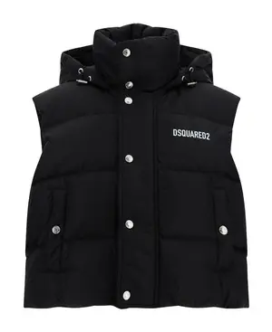 Dsquared2 Sleeveless Puffer Gilet With Logo Detail