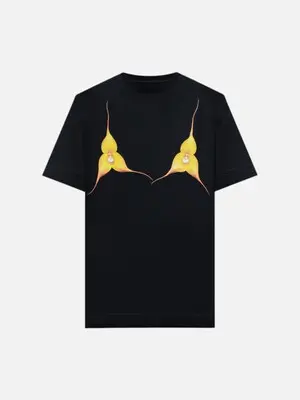 Givenchy Printed Round Neck Short Sleeve T-shirt - Black