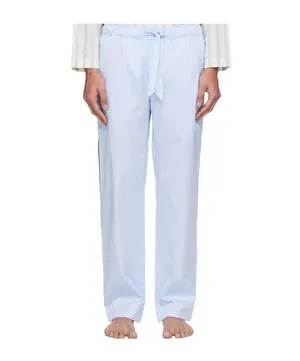 TEKLA Drawstring Pajama Pants - Blue