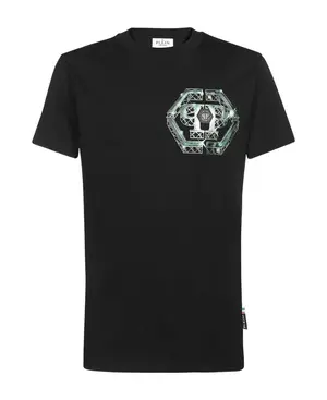 Philipp Plein Graphic Printed Crewneck T-shirt - Black