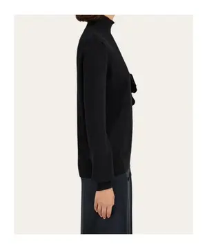 FERRAGAMO Flower Embellished Turtleneck Jumper