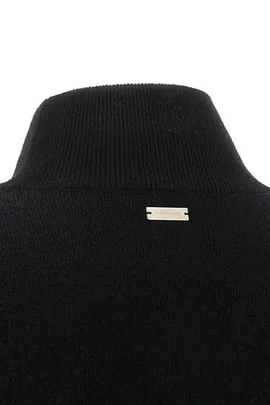 FERRAGAMO Flower Embellished Turtleneck Jumper