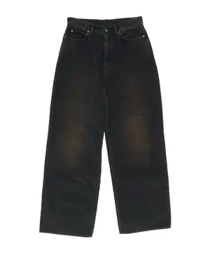 Acne Studios Logo Patch Wide-leg Jeans - Black