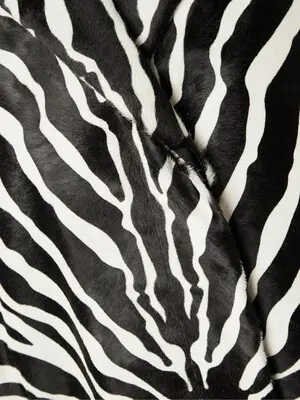 Khaite Zebra-print Calf Hair Patchwork Coat