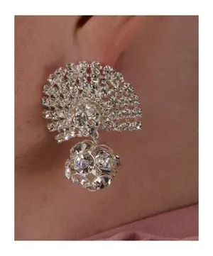 Magda Butrym Fan-shaped Crystal Embellished Earrings