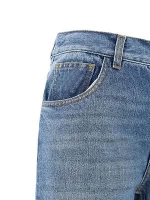 Chloé Frayed Edge Flared Jeans - Blue
