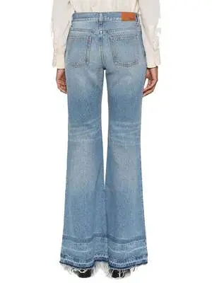 Chloé Flared Jeans With Frayed Hem