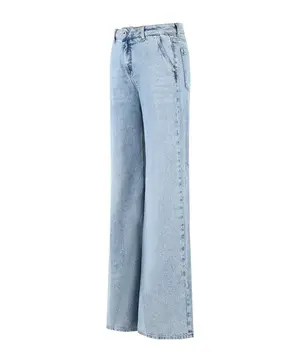 Blumarine Washed Wide-leg Jeans