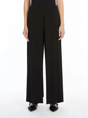 Max Mara Viscose Crêpe Jersey Wide-leg Trousers