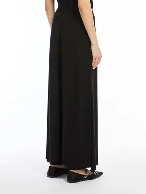 Max Mara Viscose Crêpe Jersey Wide-leg Trousers