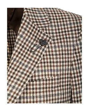 LARDINI Single-breasted Checked Tailored Blazer - Multicolor