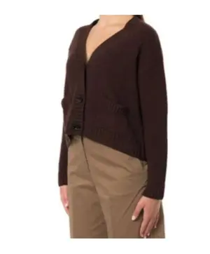 Max Mara Long-sleeved V-neck Cardigan With Pockets - Red