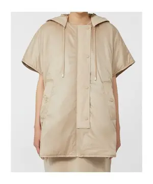 Max Mara Reversible Water-repellent Canvas Cape With Hood