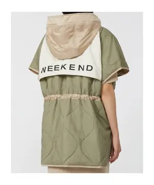 Max Mara Reversible Water-repellent Canvas Cape With Hood