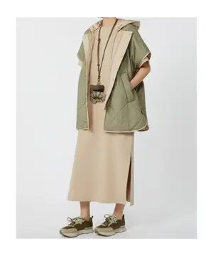 Max Mara Reversible Water-repellent Canvas Cape With Hood