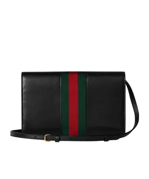 Gucci Strapped Horsebit Web Wallet