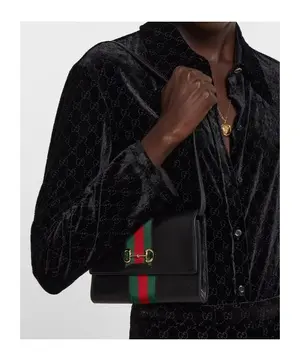 Gucci Strapped Horsebit Web Wallet