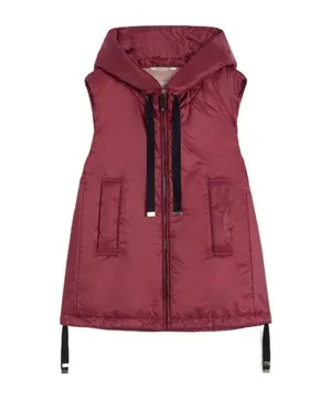 Max Mara Greeno Zip-up Hooded Gilet - Red