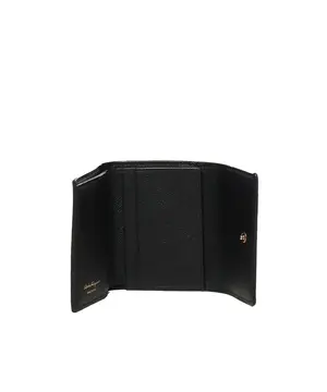 FERRAGAMO Gancini Plaque Tri-fold Wallet