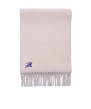Burberry Logo Detailed Fringed Edge Scarf