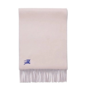 Burberry Logo Detailed Fringed Edge Scarf