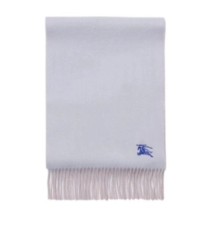 Burberry Logo Detailed Fringed Edge Scarf