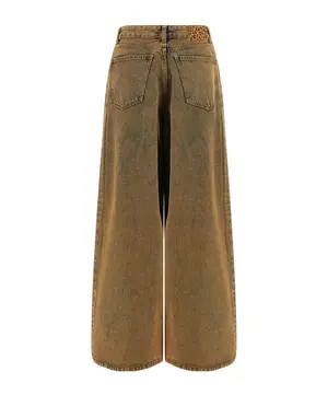 Alanui Wide Leg Pleated Trousers - Multicolor