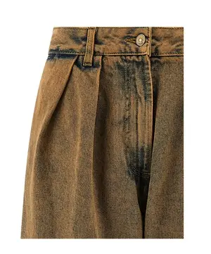Alanui Wide Leg Pleated Trousers - Multicolor