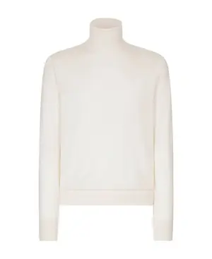 Dolce & Gabbana Roll Neck Long Sleeve Jumper - White
