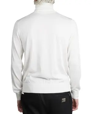 Dolce & Gabbana Roll Neck Long Sleeve Jumper - White