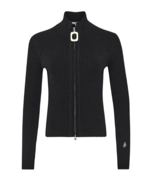 J.W.ANDERSON Fitted Zip-up Cardigan - Black