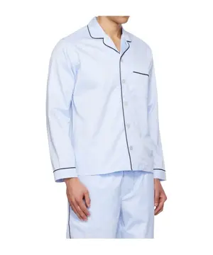 TEKLA Button-up Long-sleeved Pajamas
